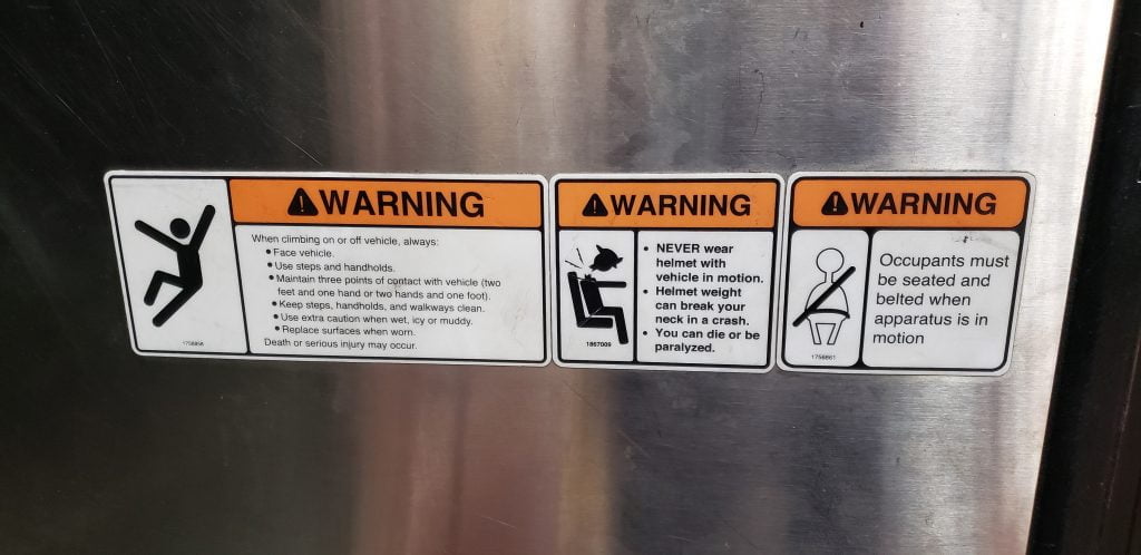 NFPA 1901 & FAMA Signs: Sensible or Nonsensical? Part 1 - The Rig ...