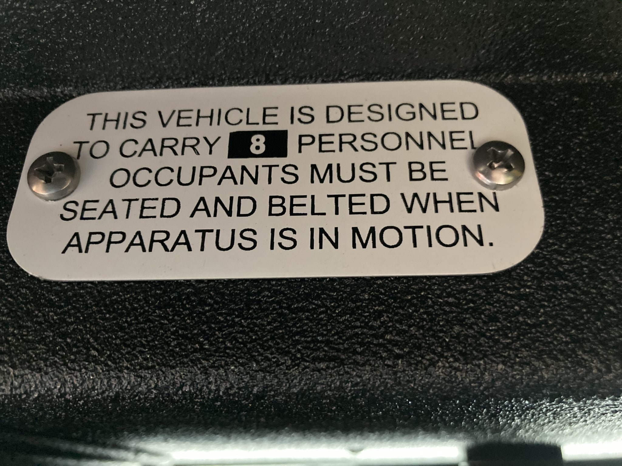NFPA 1901 & FAMA Signs: Sensible or Nonsensical? Part 1 - The Rig ...