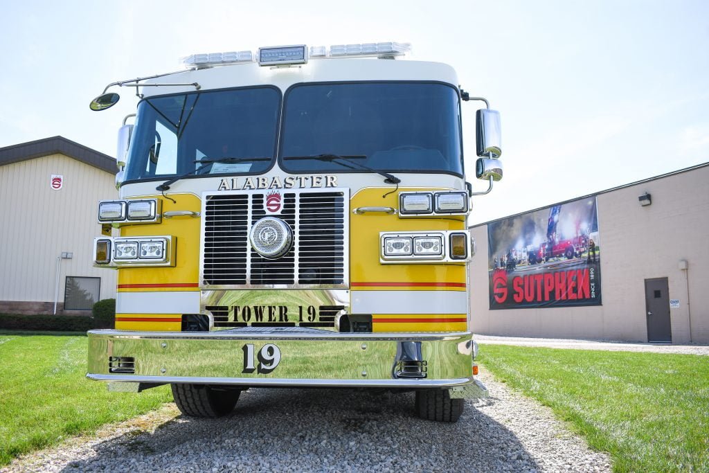 Sutphen Delivers SPH 100 Aerial Platform Quint to Alabaster (AL) Fire ...